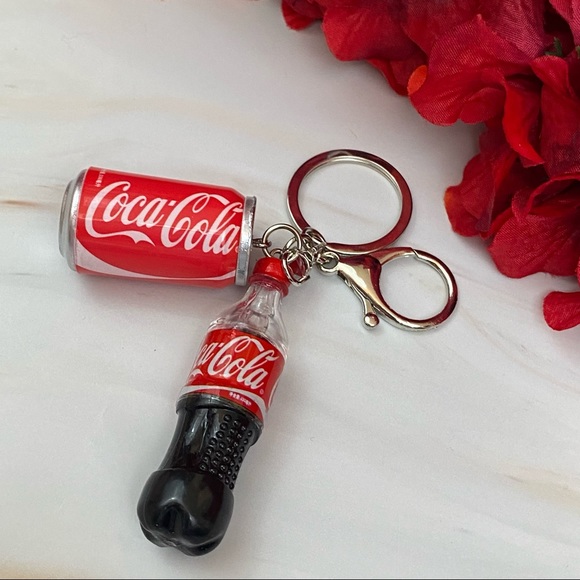 Accessories | Coca Cola Bottle And Can Keychain Charm | Poshmark